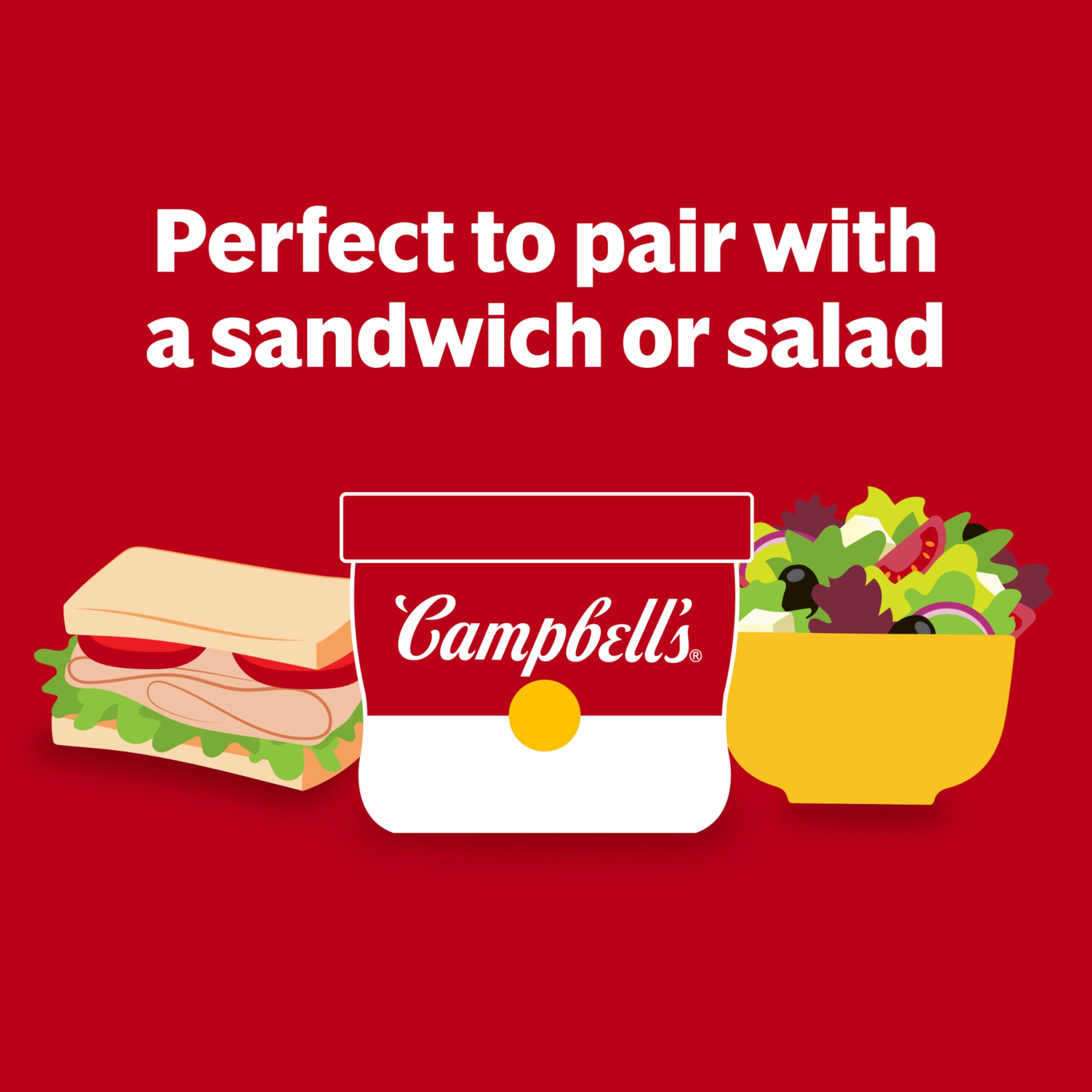 Campbell's Homestyle Chicken Noodle Soup Microwavable Bowl, 15.4 Ounce (Pack of 8)