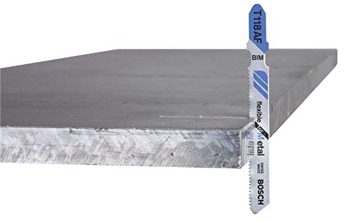 BOSCH U118EF 5-Piece 3-1/8 In. 14-18 Progressive TPI Flexible for Metal U-shank Jig Saw Blades