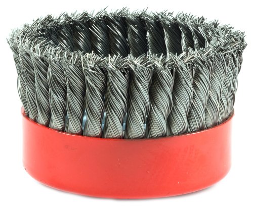 Forney 72756 6-Inch by 5/8-11 Knotted Cup Brush .020 Carbon Steel