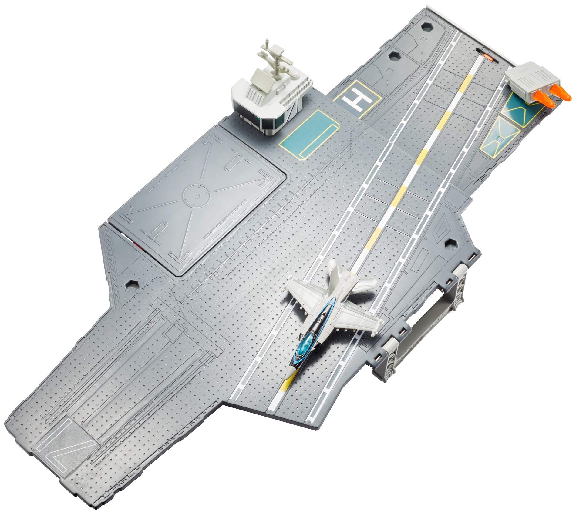 Matchbox Top Gun: Aircraft Carrier Play Set Gift Idea for Ages 4 to 8 Years with Top Gun Boeing F/A 18 die-cast Jet