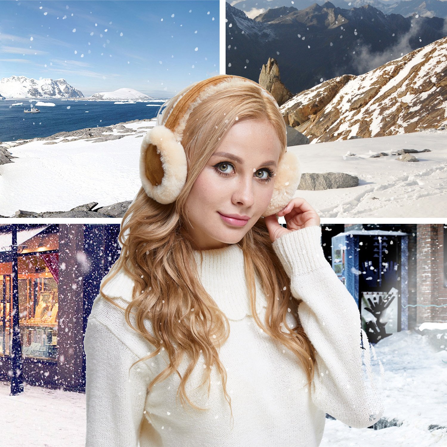 Aurya Unisex Fleece Ear Muffs/Ear Warmers-Winter Outdoor Classic Earmuffs Earwarmers
