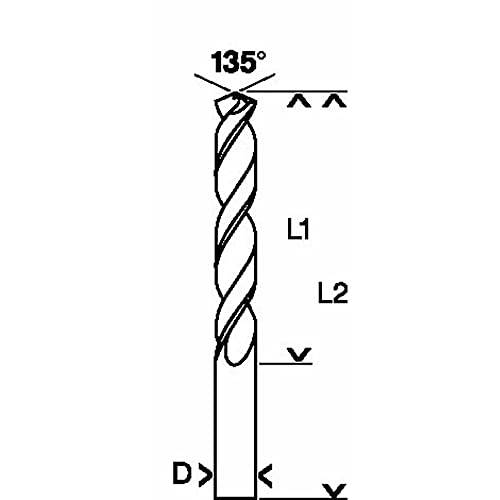 Bosch 2608595068 Metal Drill Bit Hss-G 6, 5mmx63mmx3.98In 10 Pcs