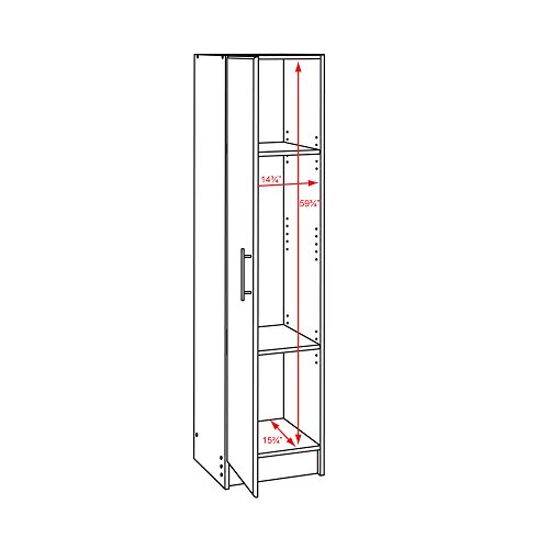 Prepac Elite 16" Narrow Cabinet in White