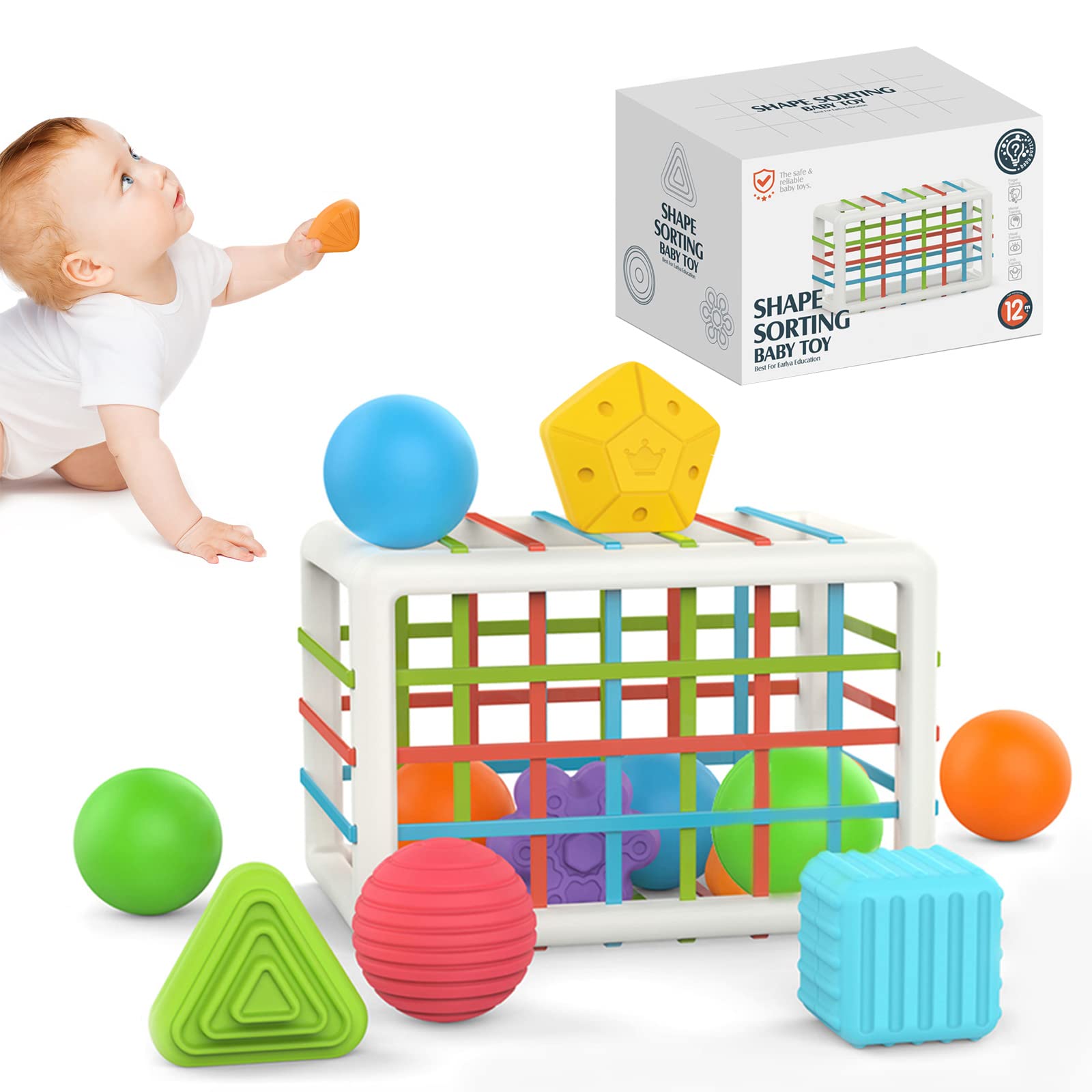 RtLvio Montessori Toys for 1 Year Old, Baby Toys 12-18 Months, fine Motor Skills Toys. Toys and Gifts Suitable for The Sensory Development of Boys and Girls Aged 1-3