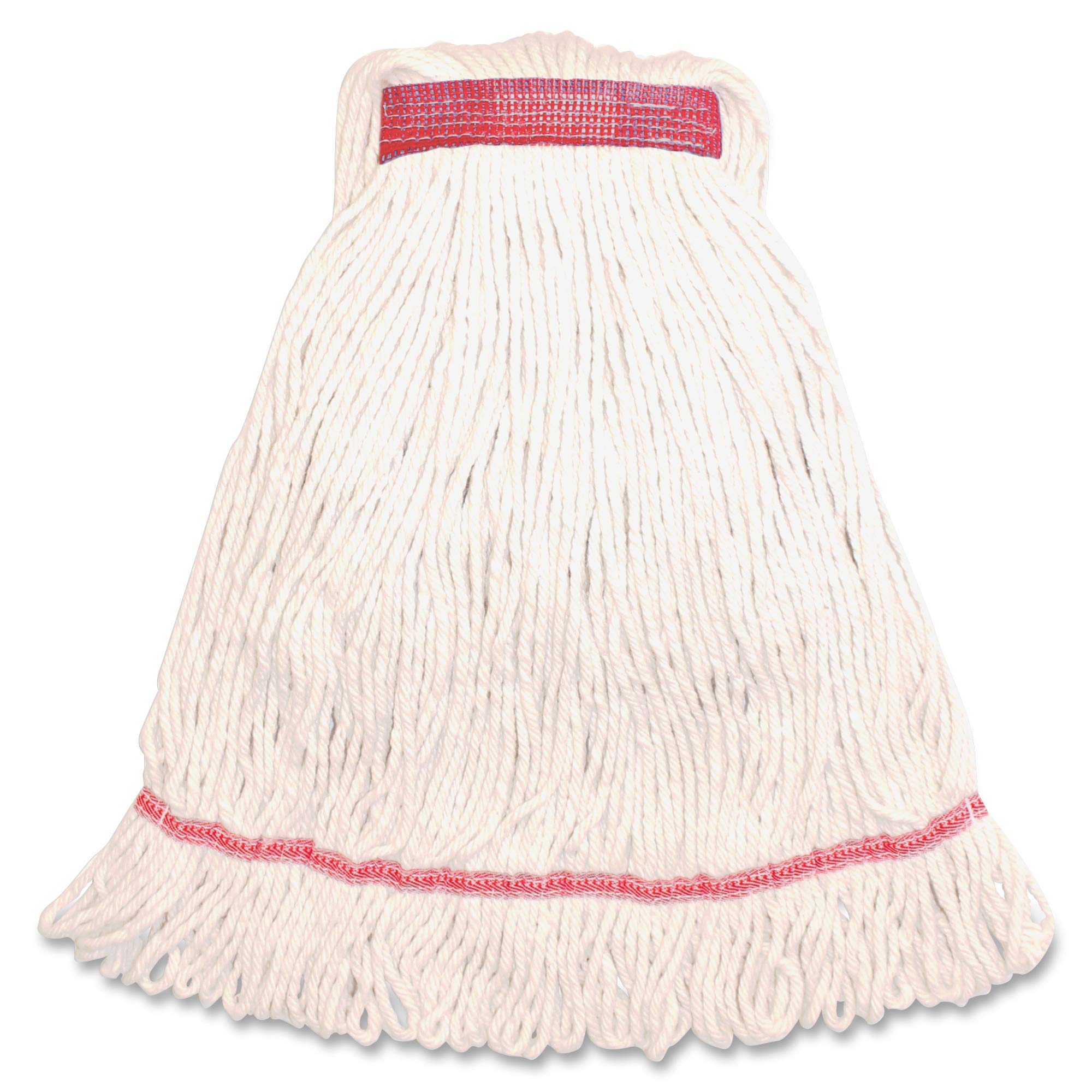 Genuine Joe MWH1BEA Med Blend Narrow Band Loop Mop, White