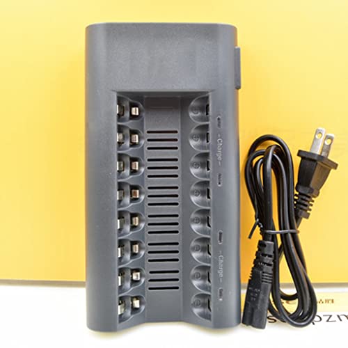 CANNOA 5 Rechargeable Batteries 2500 MAh 8 Smart Fast Charger Kit for 8 Chargers Rechargeable Battery