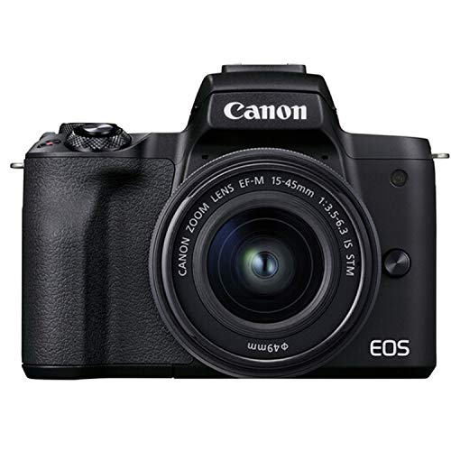 Canon EOS M50 Mark II Mirrorless Digital Camera with EF-M 15-45mm f/3.5-6.3 is STM Lens + 75-300mm F/4-5.6 III Lens+ 64GB Memory Card, Professional Photo Bundle (42pc Bundle)