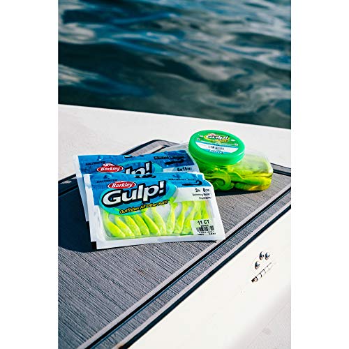 Berkley GAPSM4-CH Gulp! Alive! Swimming Mullet, Chartreuse, 12.5 Ounces, 4in - Pint 4x7