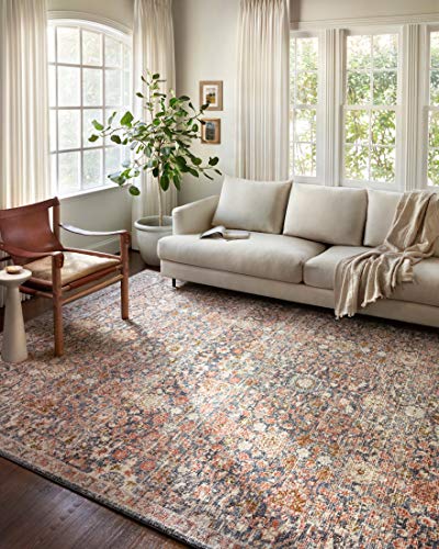 Loloi II Saban Navy/Rust 7'-10" x 10' Area Rug