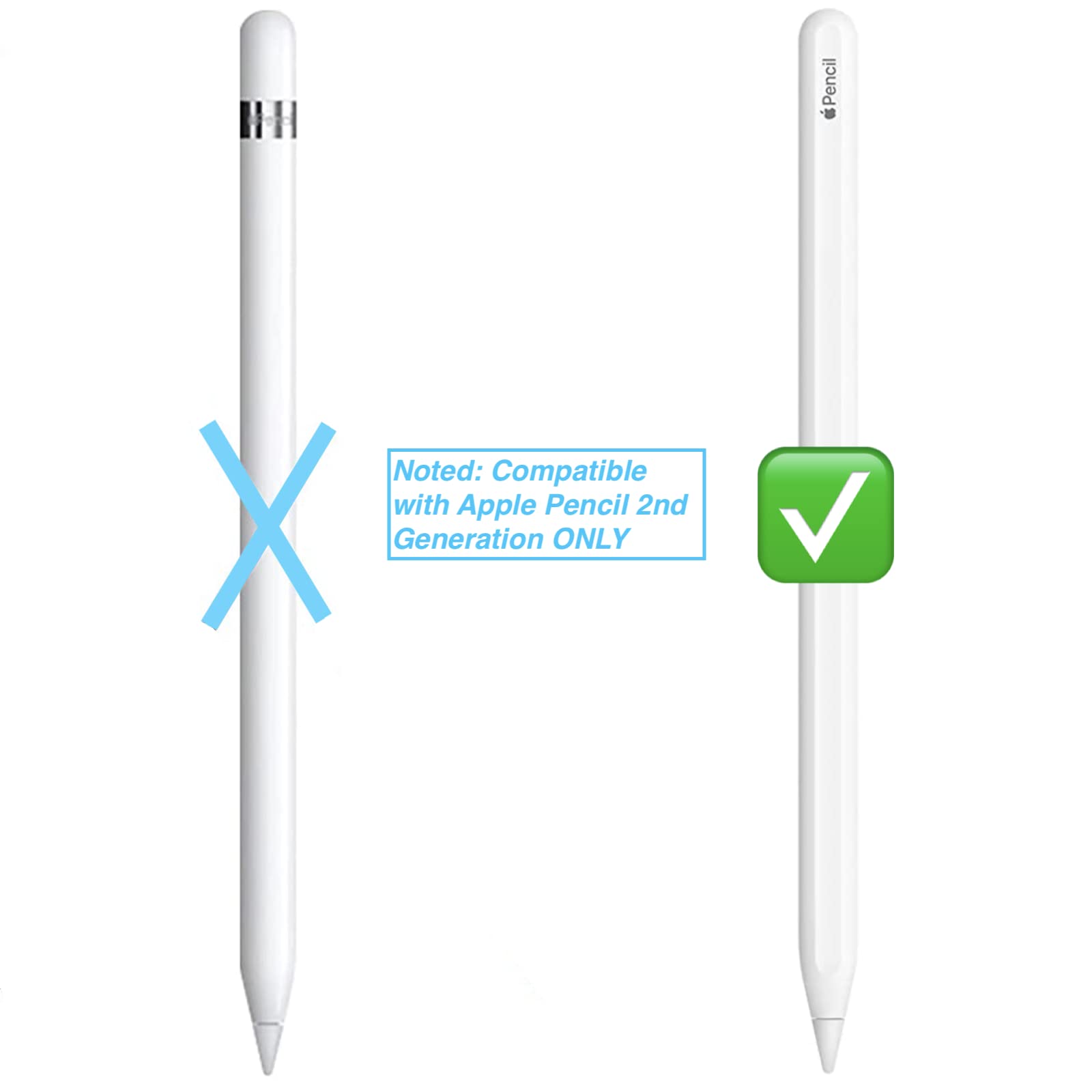 Charging Case for Apple Pencil 2nd Generation Only, ARMOLABX Magnetic Wireless Charger Compatible with iPad Pencil 2nd, Apple Pencil 2 Charger [Charging and Carrying 2 in 1]