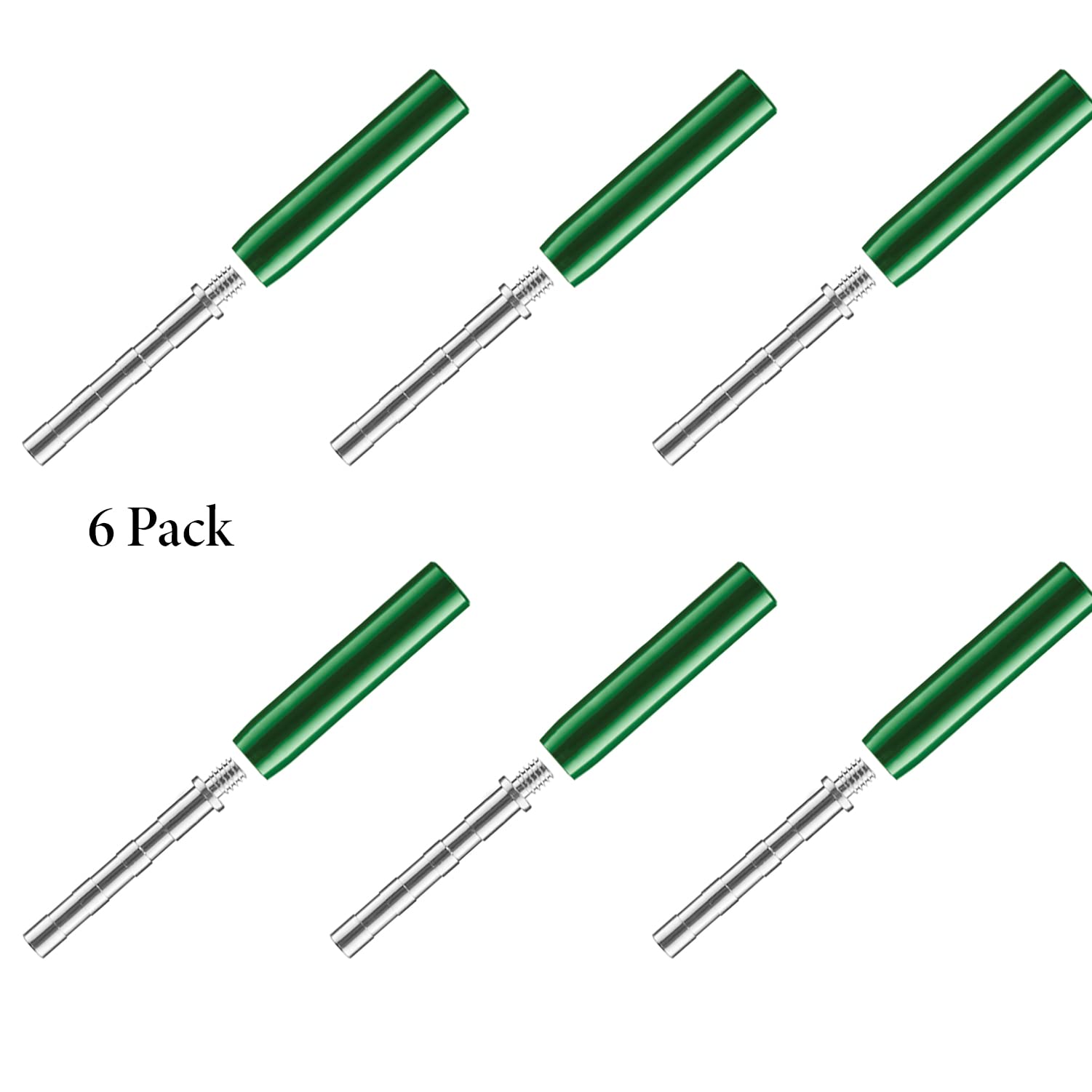 BLOODSPORT R.O.C. Reliable Outsert Component System for Added Arrow/Broadhead Connection Strength | .165" Micro-Diameter, 60 Grain, 6 Pack | Black - 350 Spine, 245" O.D.