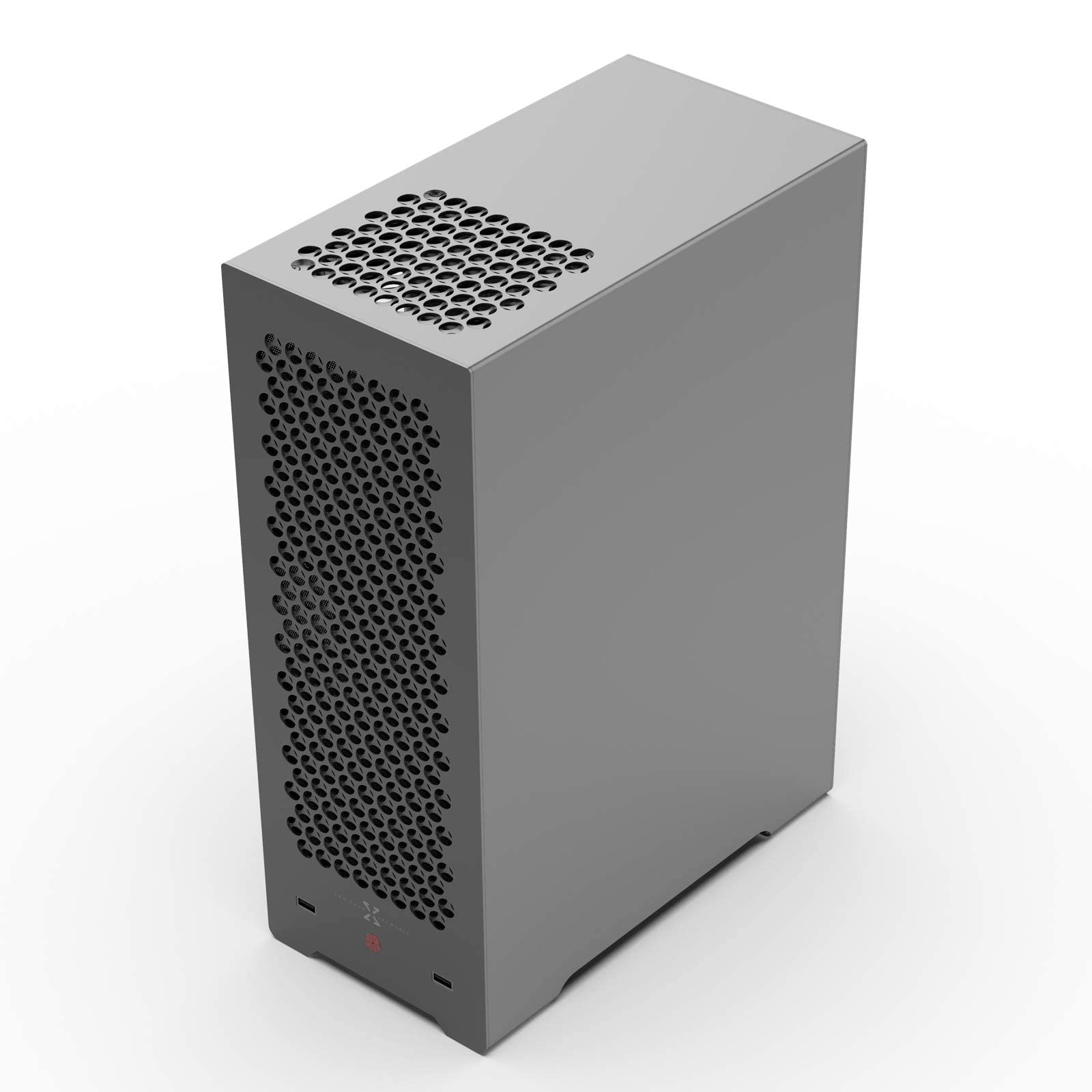 C1(C1 Upgraded Version)Micro ATX Computer Case for PC 2023 Mid Tower Aluminum Alloy Large Side Penetration MATX ITX Gaming Case in-Line Long Graphics Card ATX Power Supply 240 Water-Cooled Hard Drive