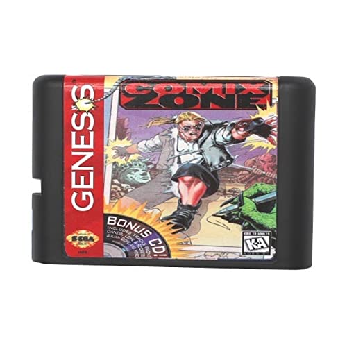 Comix Zone 16 Bit MD Game Card For Sega Mega Drive For Genesis (Black)