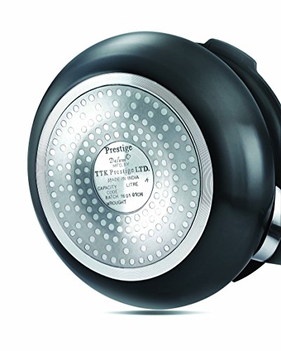 Prestige Deluxe Duo Plus Pressure Cooker, 2 Litre, Black