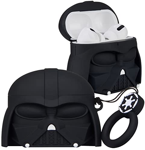 Gkv for Airpods Pro 2019/Pro 2 Gen 2022 Case for Airpod Pro Cover Cartoon Funny Fun Kawaii Cute 3D Cool Character Fashion Girly Air Pods Pro Silicone Shell Cases for Girls Teen Boys Kids (New Black)