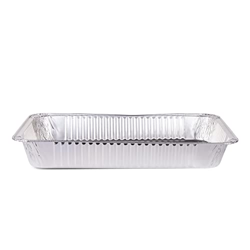 Glad Disposable Aluminum Full Size Deep Steam Pan | 2 Count | Foil Steam Pan | 20.5β x 12.5β x 2.75β Aluminum Pan | Disposable Steamware | Glad Foil Pans for Steaming