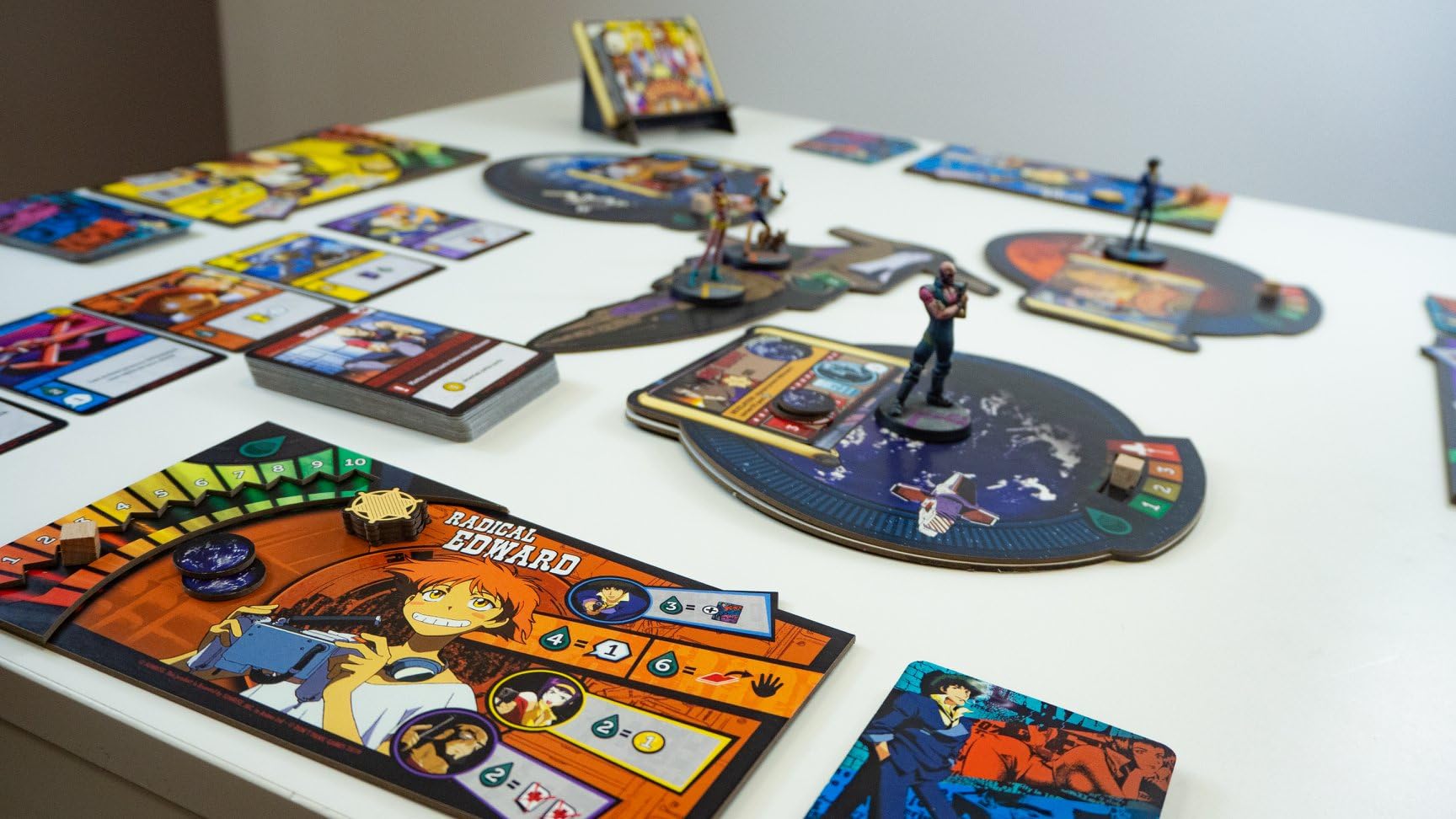 Japanime Games Cowboy Bebop: Space Serenade | from The Creator of Harmonies | Cooperate to Take Down Vicious | 1-4 Players | Ages 14+ | 30-90 Min Play Time