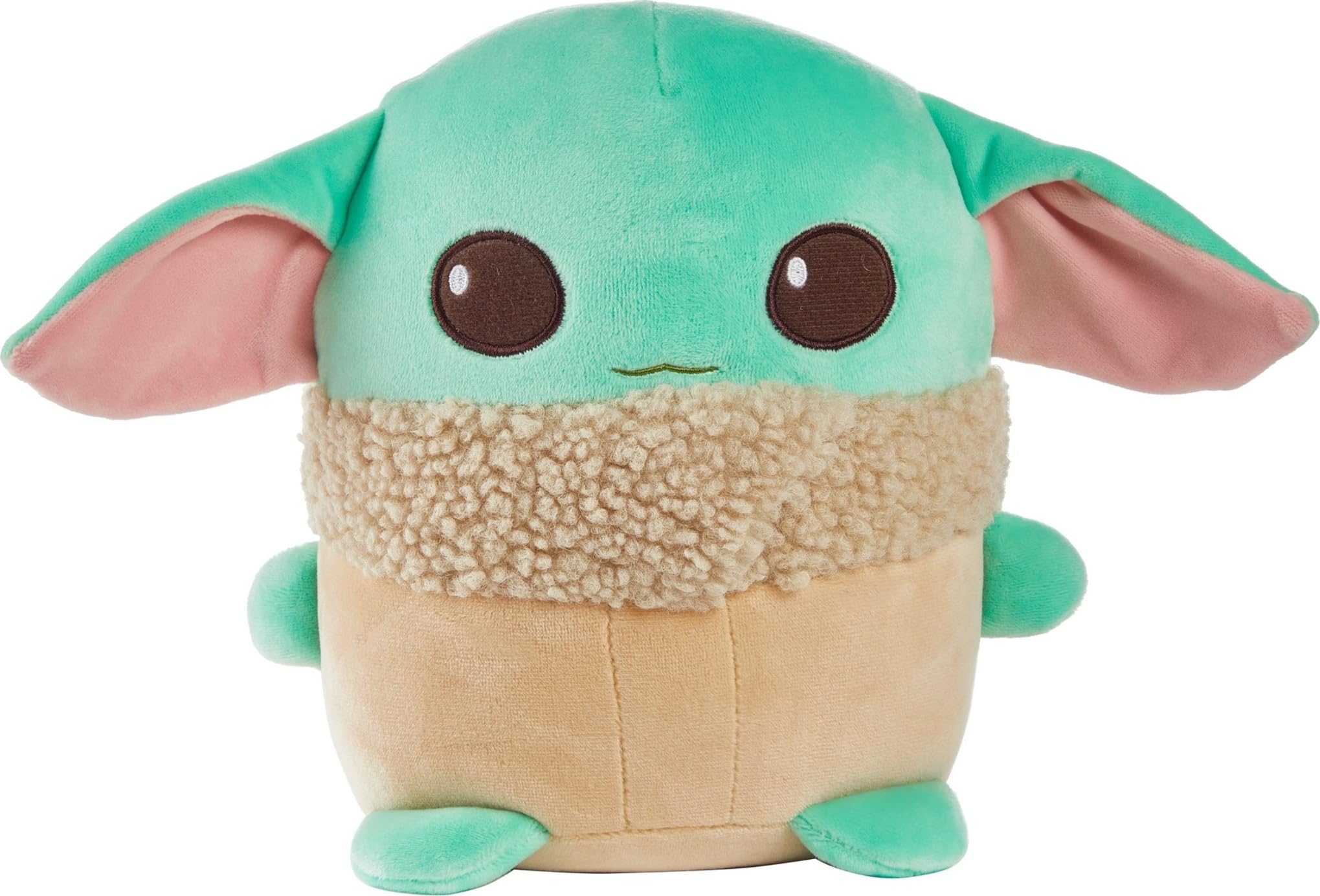 Mattel Star Wars The Mandalorian Cuutopia Plush Figure, 10-inch Grogu Soft Rounded Pillow Doll, Collectible Toy Inspired by the Character