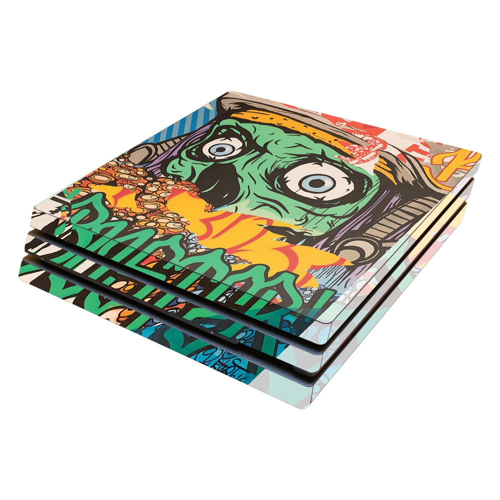 MightySkins Skin Compatible with Sony PS4 Pro Console - Zombie Attack | Protective, Durable, and Unique Vinyl Decal wrap Cover | Easy to Apply, Remove, and Change Styles | Made in The USA