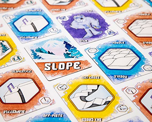 Skull Canyon Ski Fest Board Game - Race Down the Slopes and Conquer the Mountain! Strategy Game for Kids and Adults, Ages 14+, 2-4 Players, 45-90 MInute Playtime, Made by Pandasaurus Games