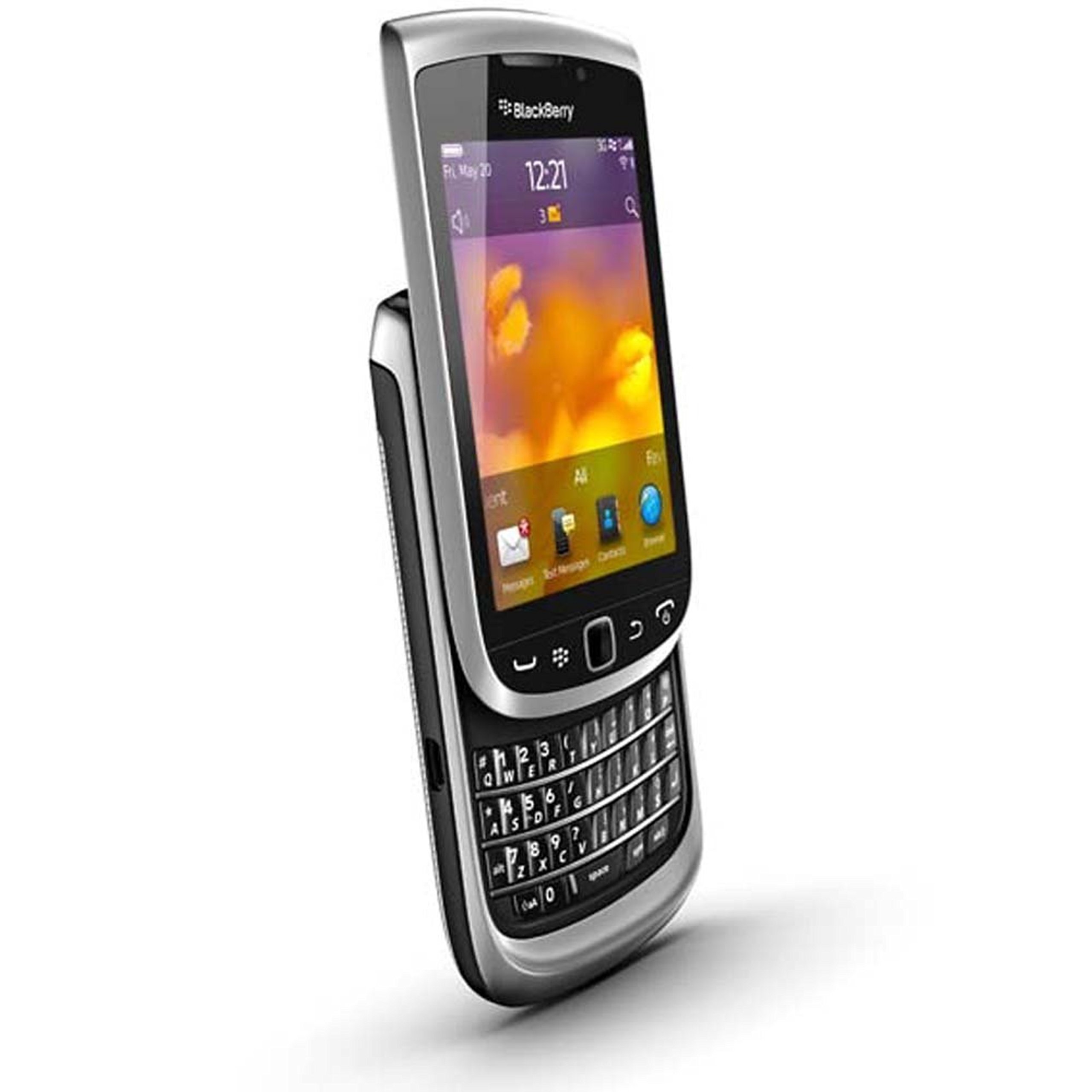 Blackberry Torch 9810 Unlocked GSM Phone with OS 7.0, Touchscreen, Slider-QWERTY Keboard, Optical Trackpad, 5MP Camera, Video, GPS, Wi-Fi, Bluetooth and microSD Slot - Silver