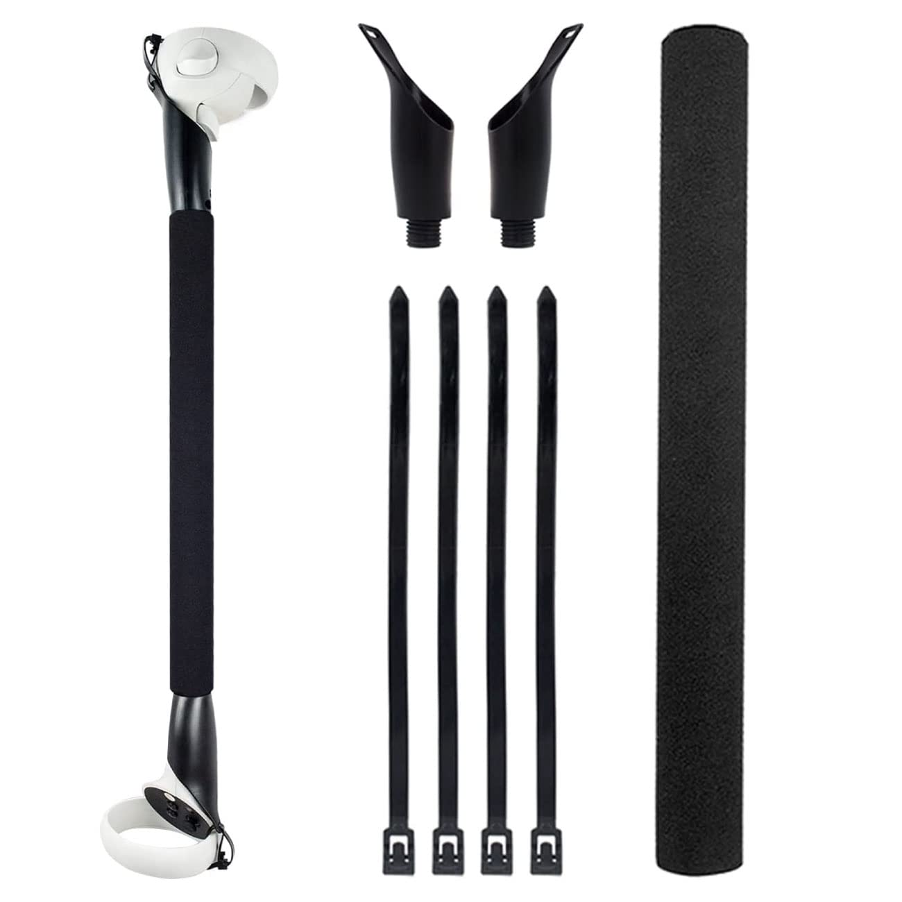 Compatible with Meta/Oculus Quest 2 VR Accessories - SINWEVR Long Stick Handle Bracket, Enhanced Golf + Home Run Baseball First Person Tennis Racket: NX Badminton King Game Immersive Experience