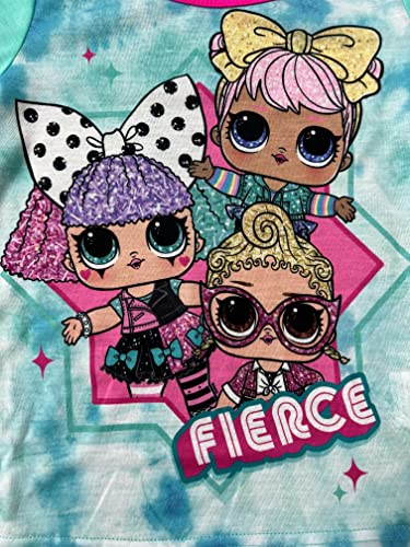 L.O.L. Surprise! Girls 2 Piece Pajama Set, Short Sleeve Shirt and Shorts Set (as1, numeric, numeric_6, regular, Fierce)