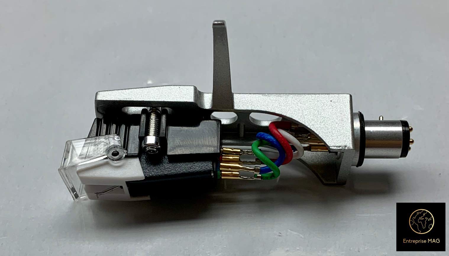 Cartridge, Stylus Needle and Silver Headshell with mounting bolts for Pioneer PL550, PL10, PL510, PL71, PL400, PL100, PL115D, PL120, PL300, PL514X, SPL100, PL112D, PL12D, PL117D, PL15R, PL514, PL50