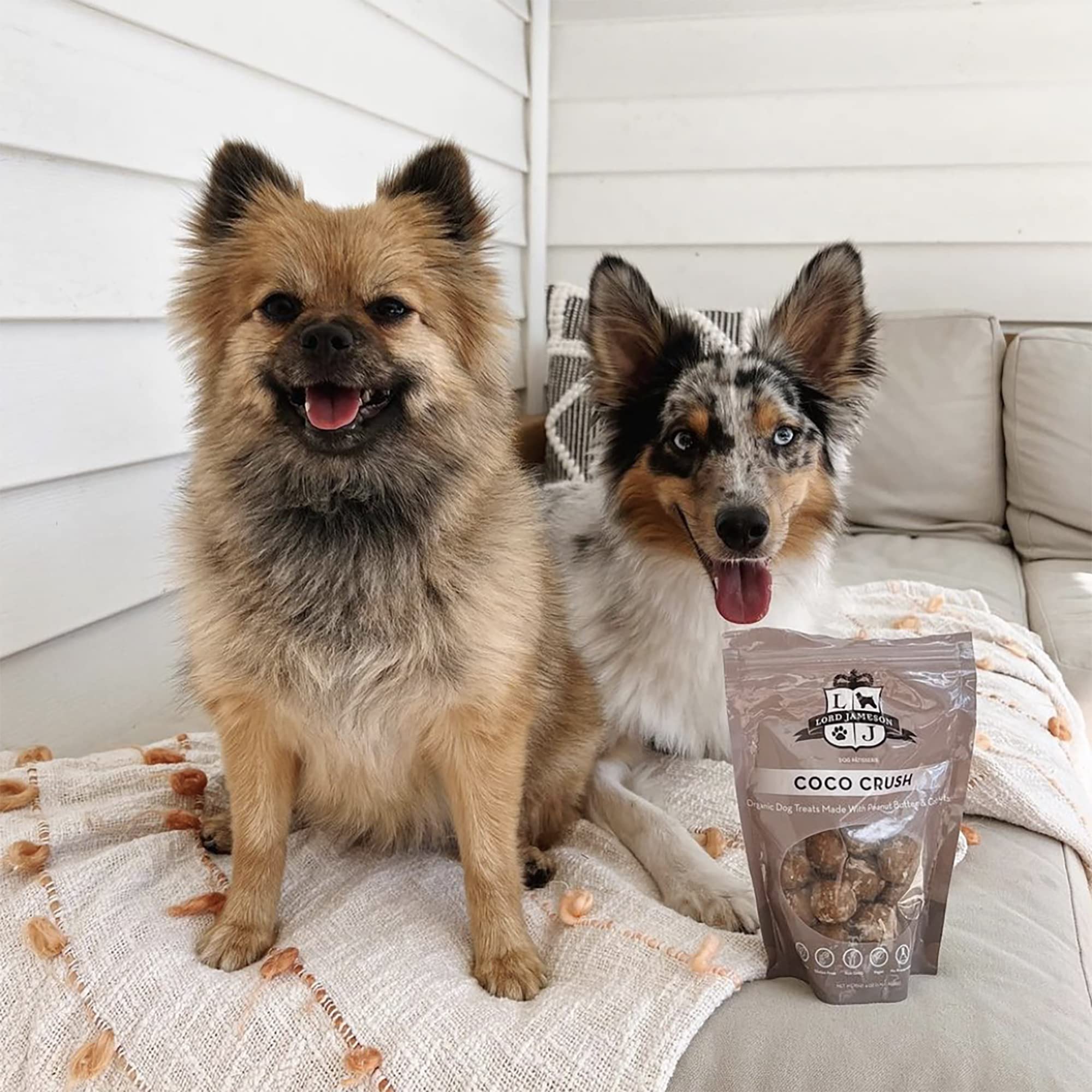 Lord Jameson Coco Crush Organic Dog Treats, Organic Dog Treats Made with Peanut Butter and Coconut, 6 oz. Bag