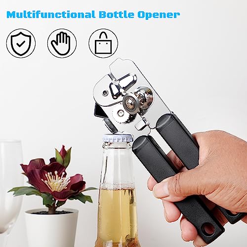 Can Opener Professional Stainless Steel Manual Food-safe Good Grips with Built-in Bottle Opener
