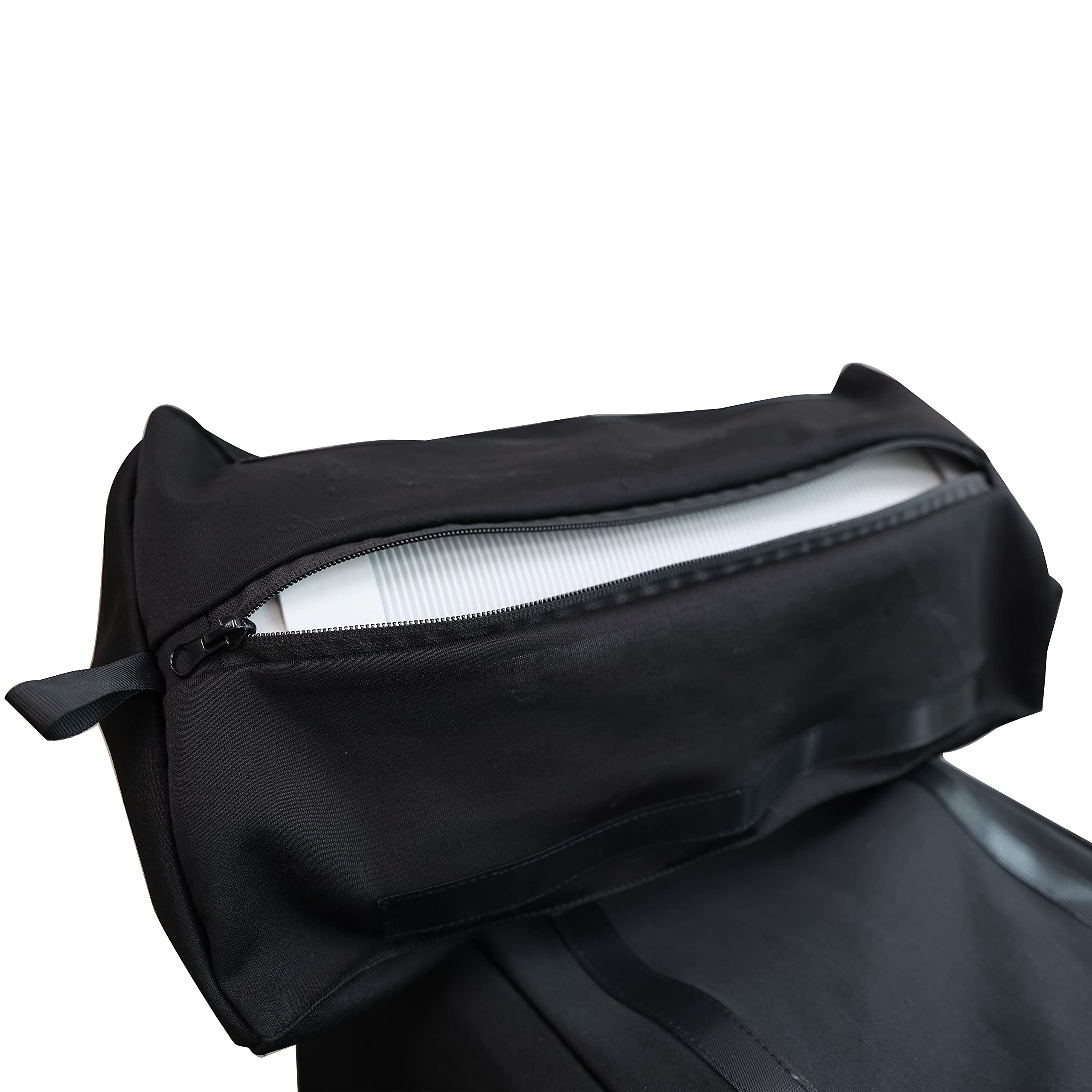 Portable Air Conditioner Fabric Storage Cover 17.32”x19.25”x30.04”, Black Mobile AC Unit Soft Winter Bag with Accessories Pouch, Water-Proof, Suitable for Honeywell Series, LG and GE Models