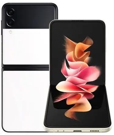 SAMSUNG Galaxy Z Flip 3 5G, US Version, 256GB, White - Unlocked (Renewed)