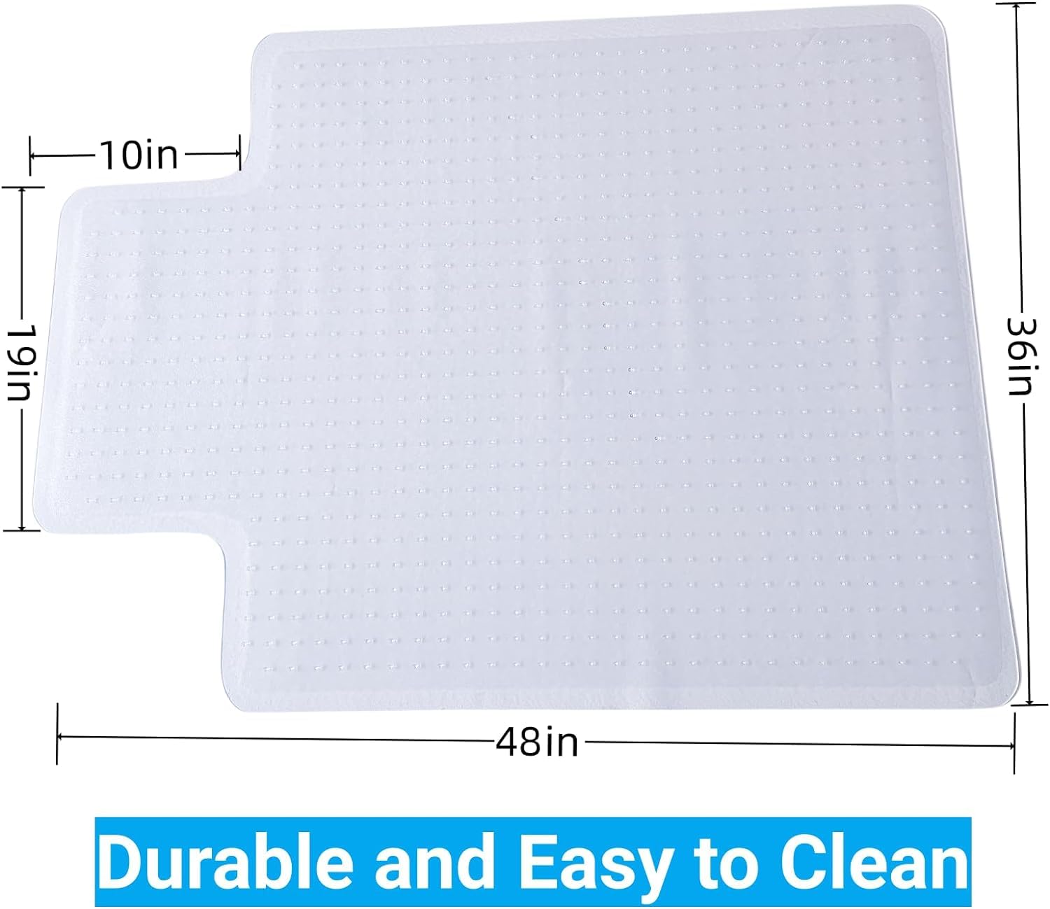 CAICFYIN 36"x 47"x0.11" Office Chair Mat for Carpet,Slip Resistant Heavy Duty Under Desk Protector Carpeted Floors,Easy Glide Rolling Floor Mat for Office Chair with Extended Lip