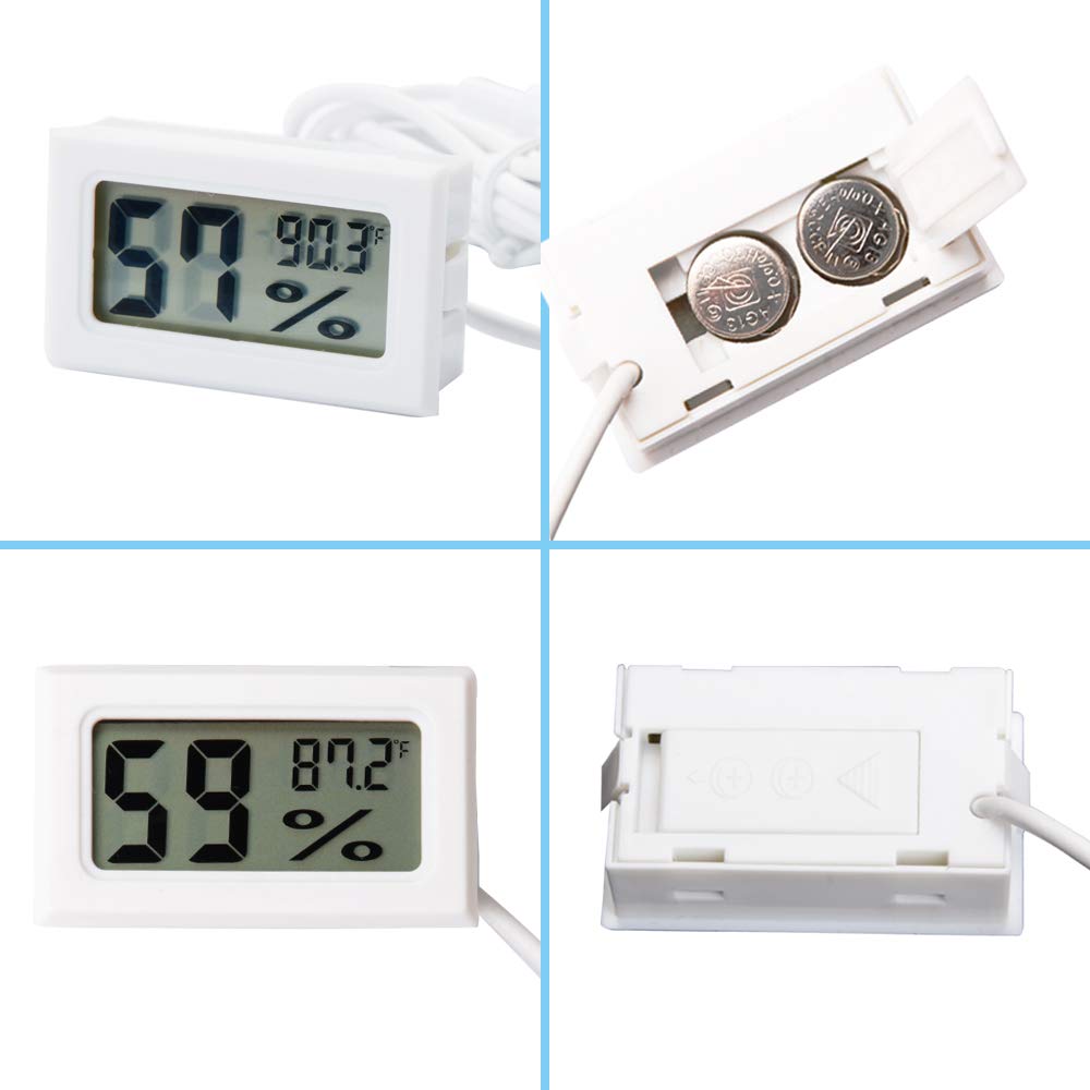 AUTIDEFY Mini Digital Electronic Temperature Humidity Meters Gauge Indoor Thermometer Hygrometer LCD Display Fahrenheit (Humidity with Probe)