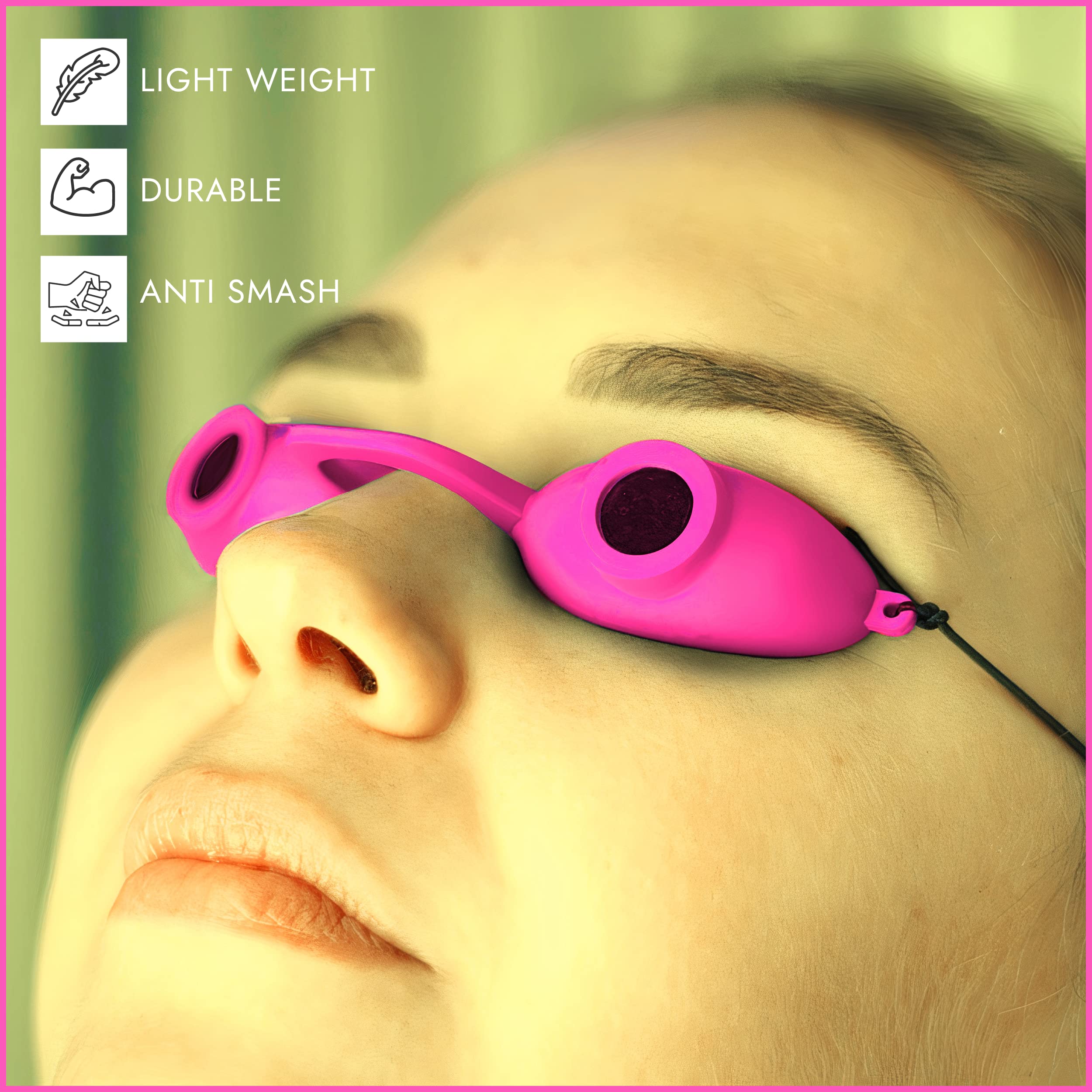 Super Sunnies Evo Flex Flexible UV Eye Protection, FDA Compliant Individual Tanning Bed Goggles, Random Color, 1 Count