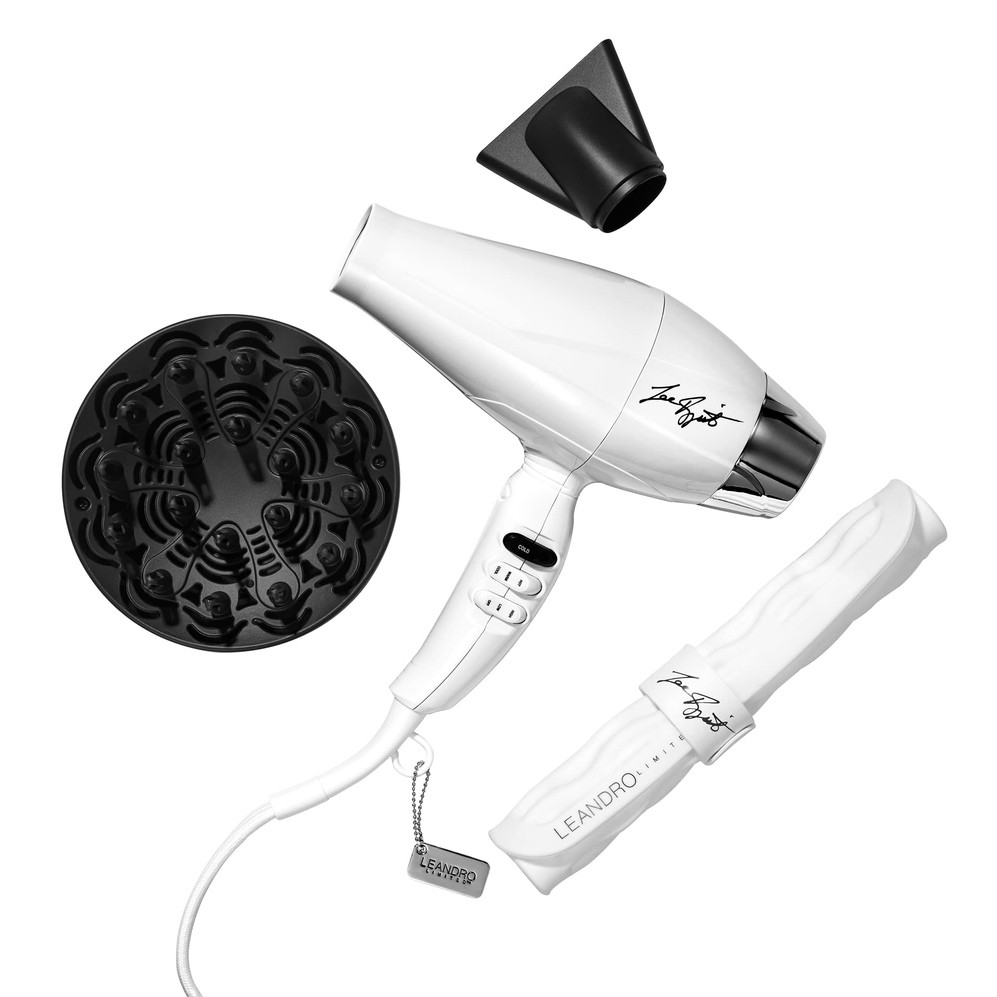 Conair Hair Dryer, Carbon Infused Brushless Motor Hair Dryer with Diffuser by Leandro Limited X Conair