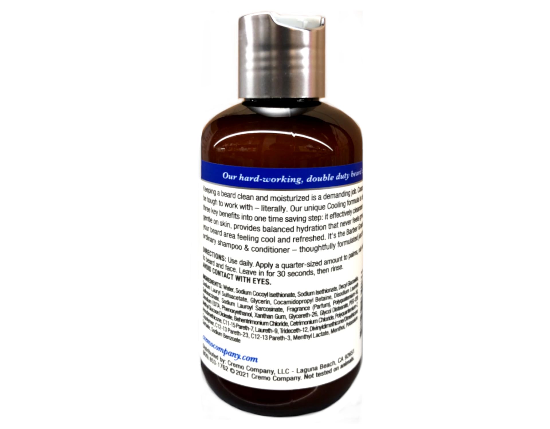 Cremo Cooling Beard Wash & Softener Citrus & Mint Leaf, 6 Fl. Oz.
