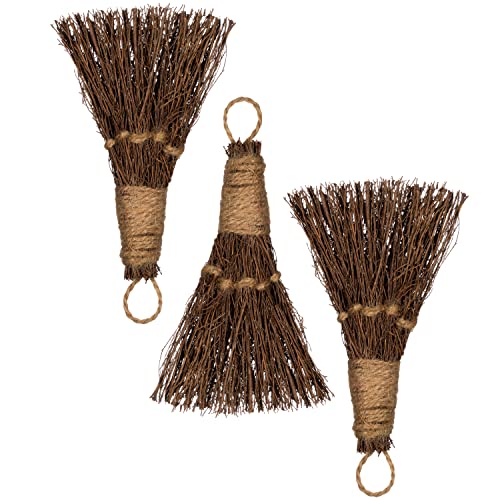 Cinnamon Broom 6" - Cinnamon Broomstick Scented 3 Pack -Mini Broom - Witches Broom Decor for Halloween - Cinnamon Broomstick - Mini Broomstick
