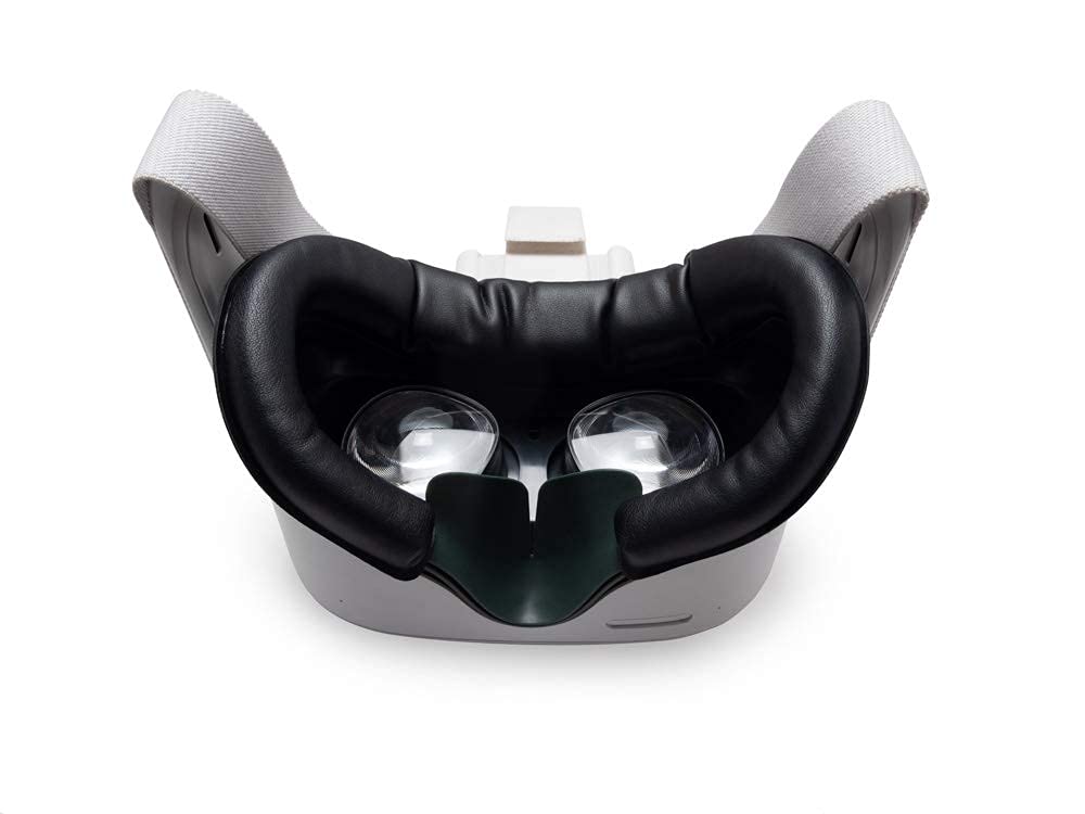 VR Cover Facial Interface Bracket & Foam Replacement with Lens Protector Cover for Meta Quest 2 (Standard Edition)