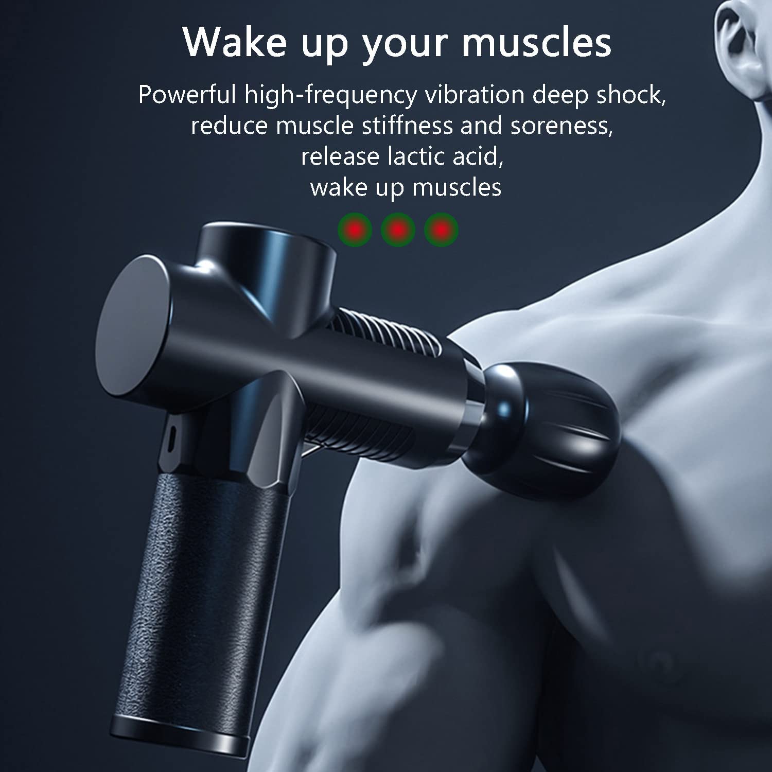 Hand-Held Muscle Massage Gun Deep Tissue Percussion Muscle Back Neck Head Body Shoulder Massager Tools,for Athletes Relieve Sore Muscles and Stiffness