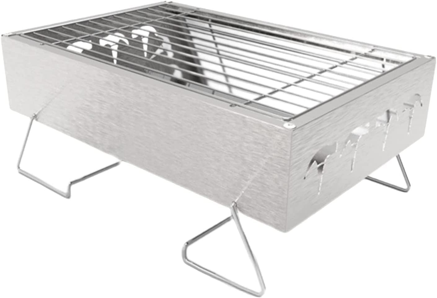 BBQ Grill Outdoor Gas grill Portable Mini BBQ Charcoal Grill Folding Stainless Steel Grill For Camping Outdoor Barbecue Smoker Grill Outdoor Charcoal Grill