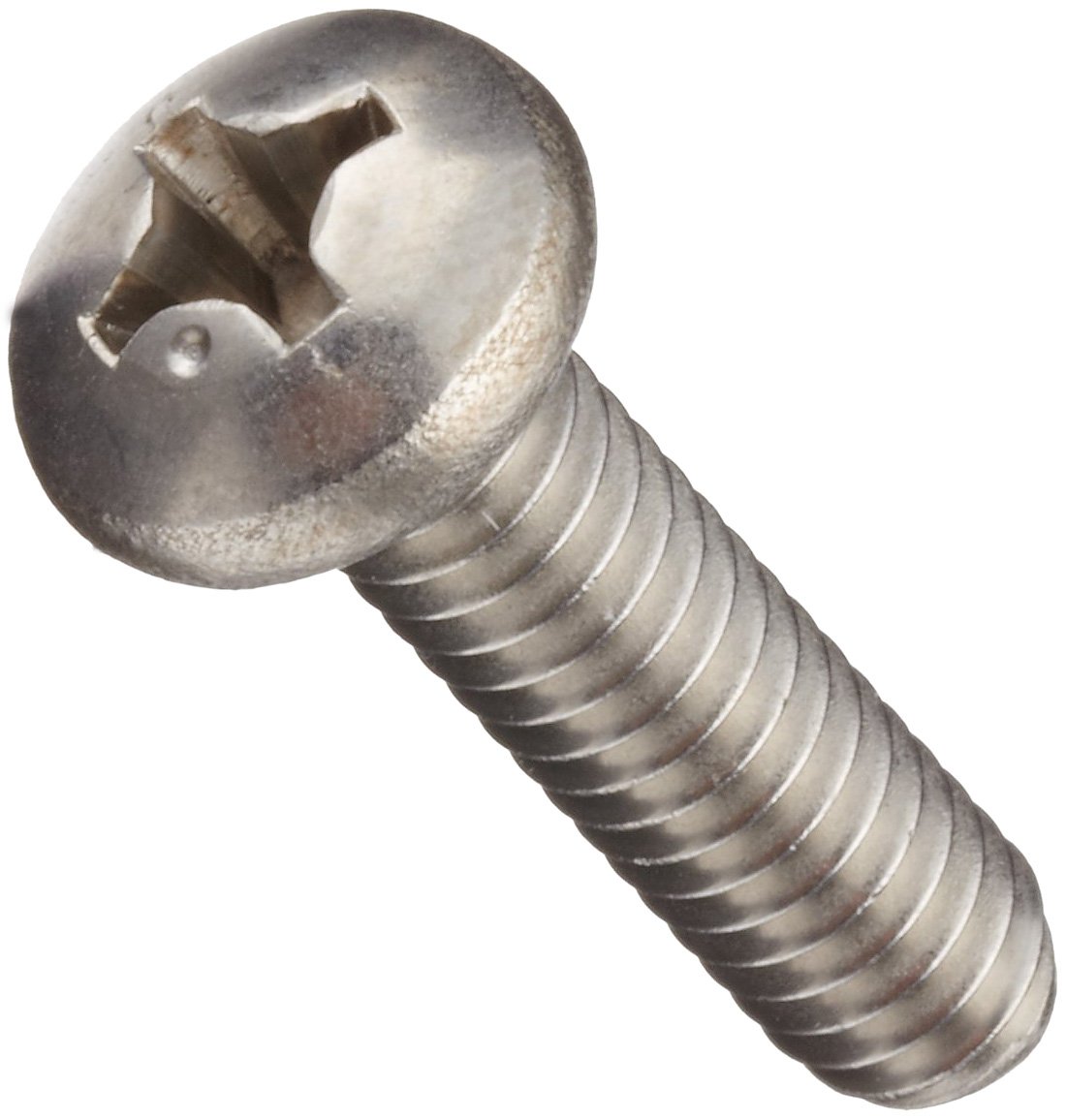Small Parts 316 Stainless Steel Machine Screw, Plain Finish, Pan Head, Phillips Drive, 1/2" Length, #10-32 Threads (Pack of 25)