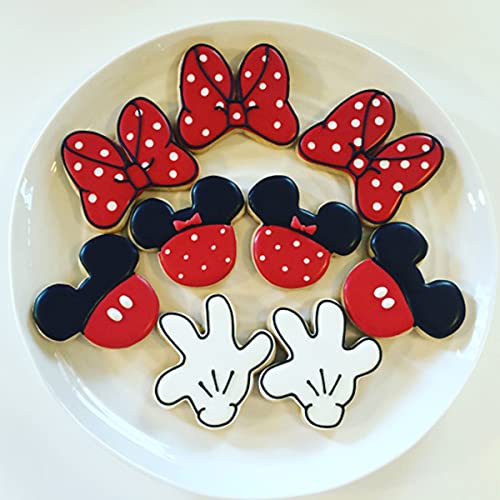 Cartoon Mouse Cookie Cutters, 8 Pack Baking Molds Stainless SteelĀ Biscuit Sandwich Cake Cutter Set for 2nd Birthday Party Supplies Favors