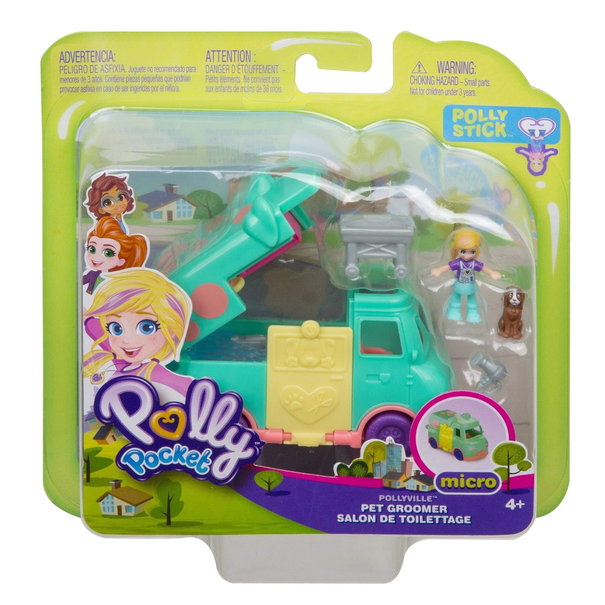 Polly Pocket Pollyville Pet Groomer Vehicle Playset