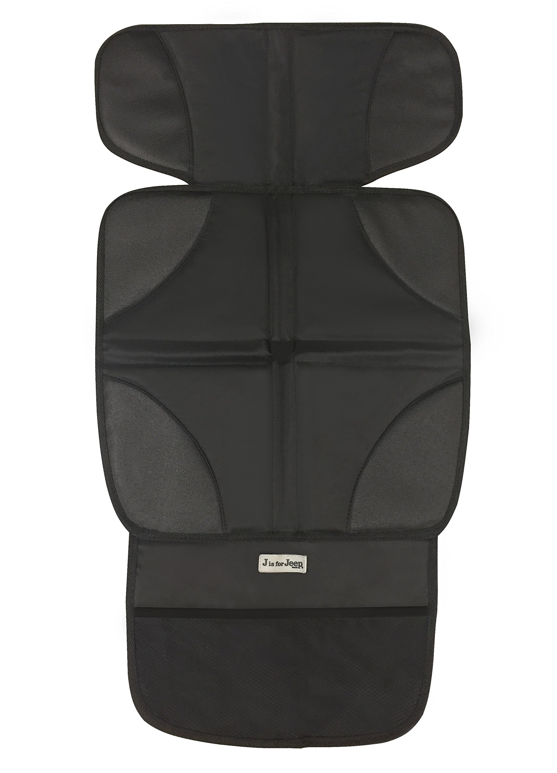 Jeep Car Seat Protector, Anti Slip Car Seat Mat, Seat Protector for Car Seat and Pets, Water Resistant seat Back Protector, Easy Clean Car Seat Protector, Fits Most Vehicles, Safe for Babies, Black
