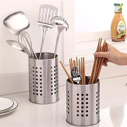 chopstick Utensil Caddy Kitchen Storage Shelf Stainless Steel Chopsticks Holder Cage Kitchen Accessories Cutlery Organizer Tableware Drain Rack Pen Holder holder