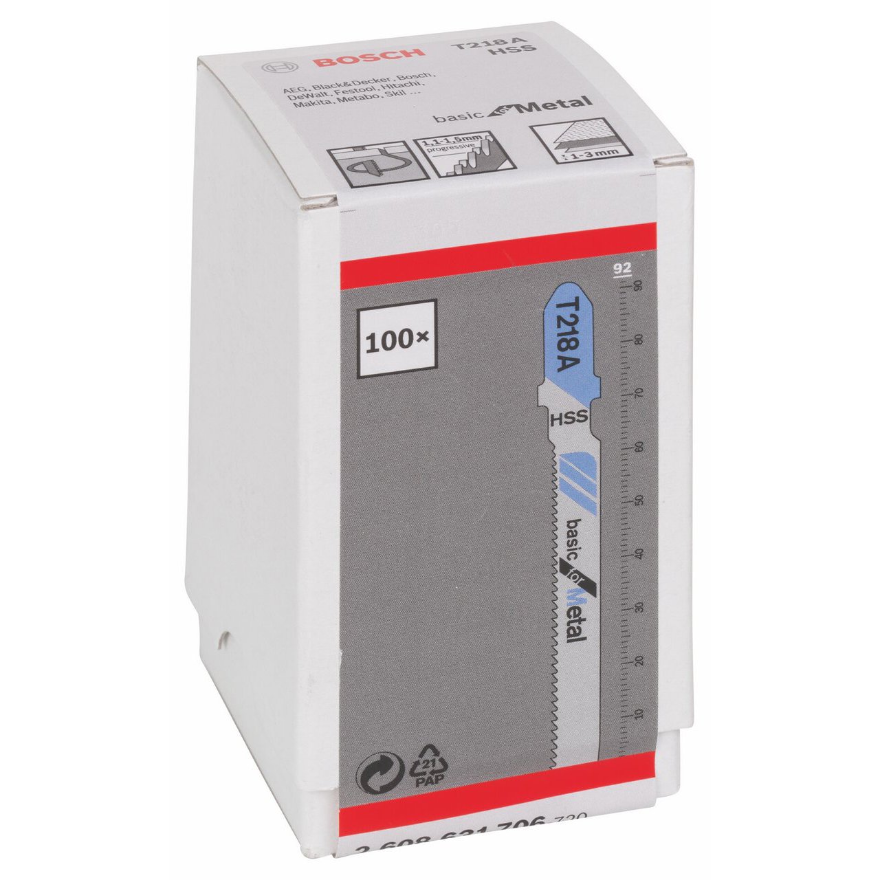Bosch 2608631706 Jigsaw Blade "T218A" 100 Pcs