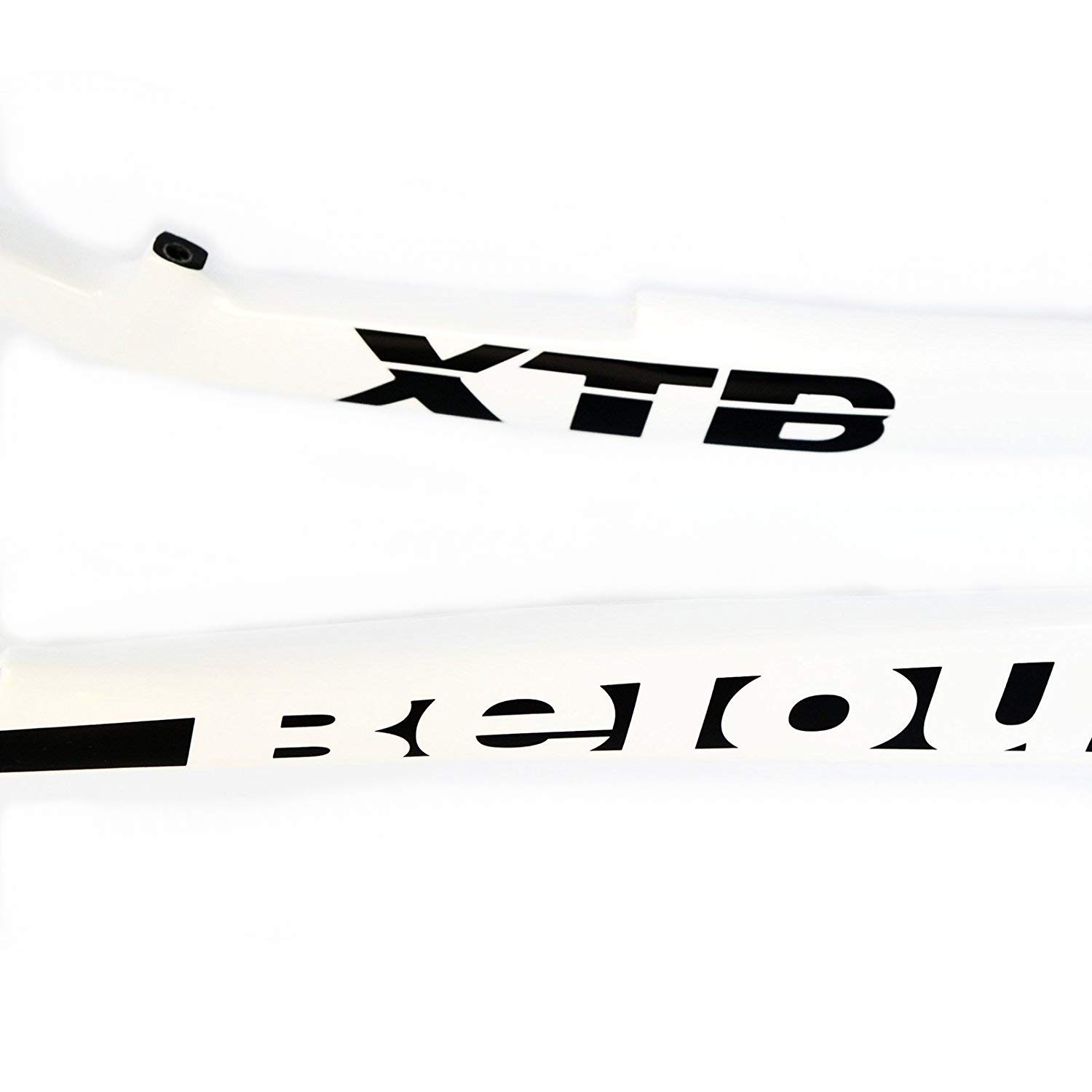 Bero Carbon Fiber Mountain Bike Frame, 26" Glossy Unibody Internal Cable Routing T800 Ultralight MTB Frame (White Red, 17 inch)