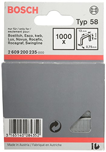 Bosch 2609200235 Fine Wire Staple 8x13mm 1000 Pcs