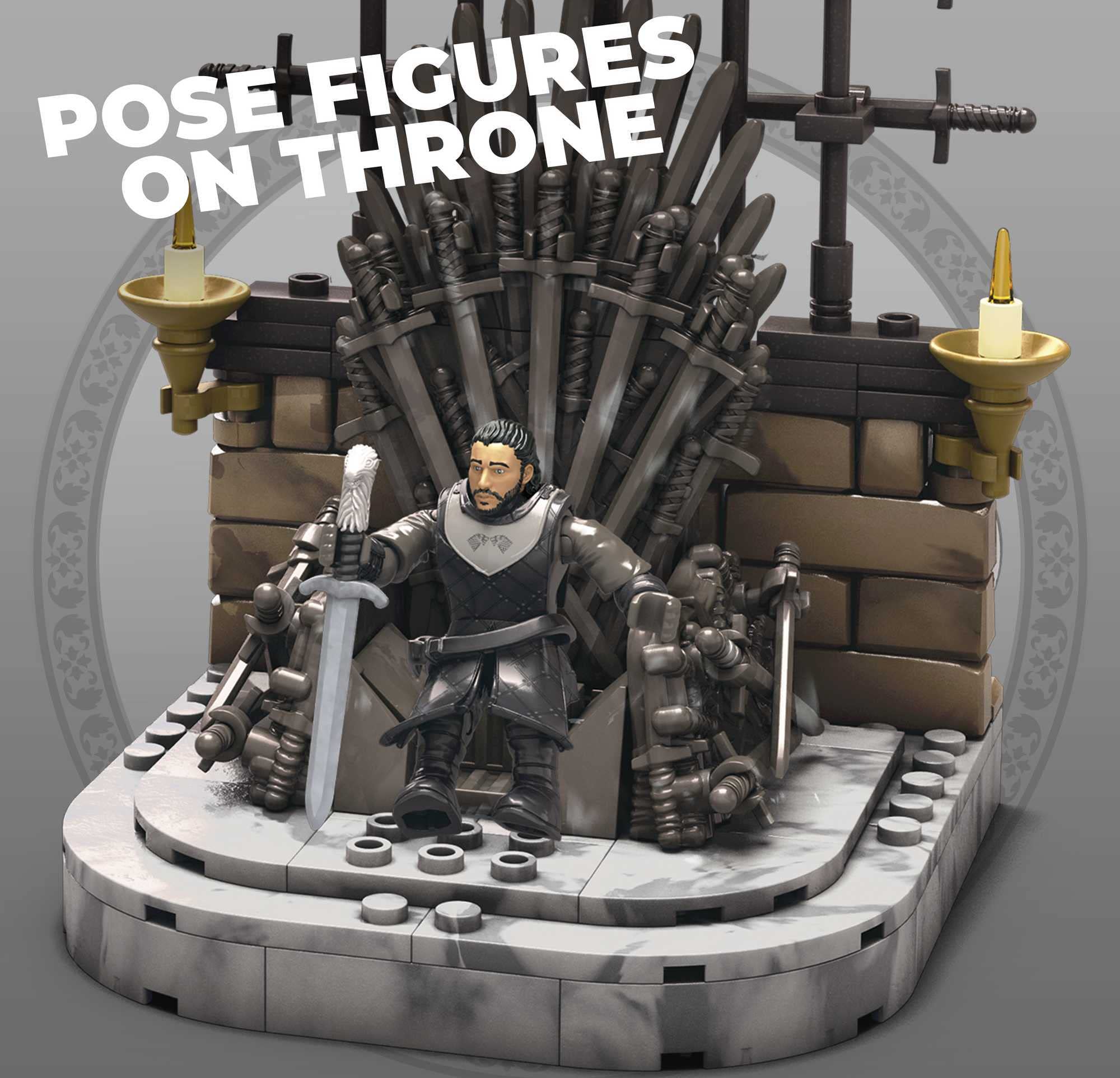 Mega -Construx -Game of Thrones The Iron Throne Construction Set with Character Figures,Building Toys for Collectors (260 Pieces)